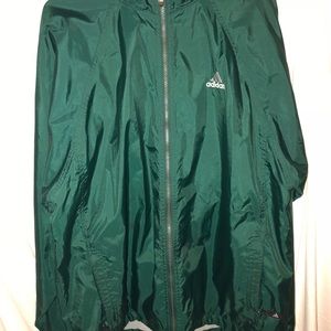 adidas | Jackets & Coats | Adidas Collegiate Green Windbreaker Jacket ...